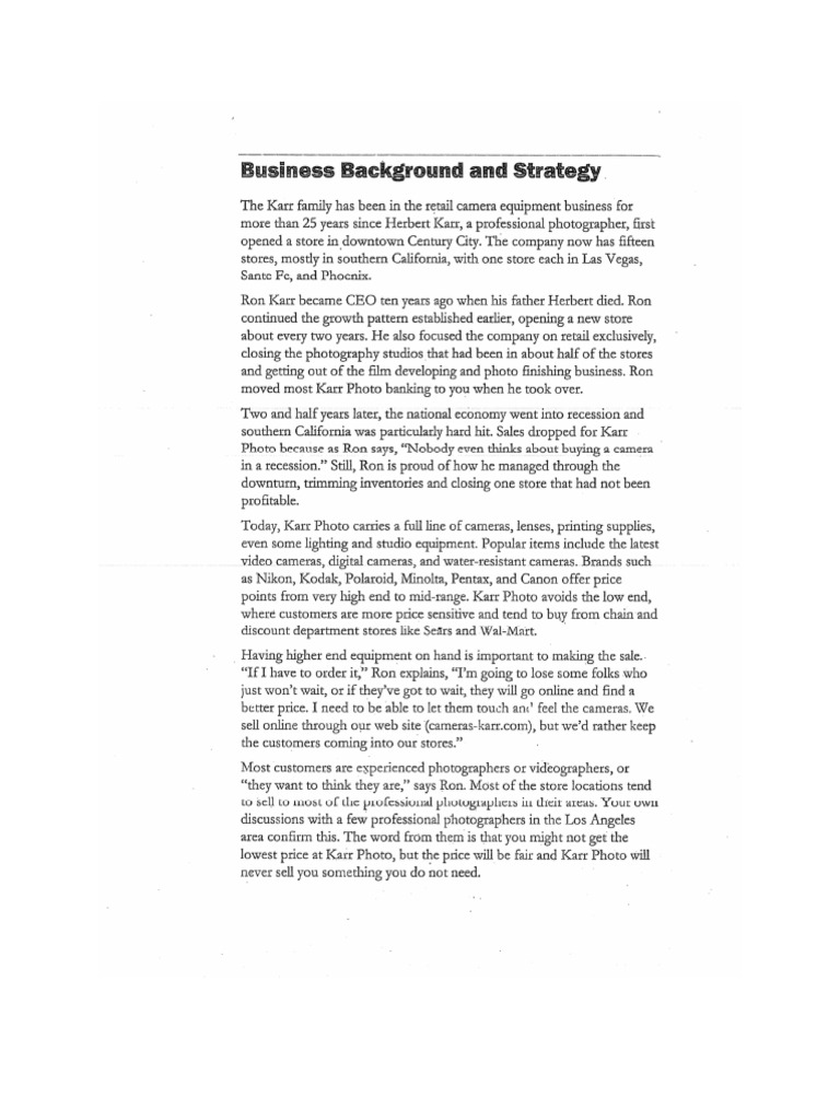 Karr Photo Case Study | PDF