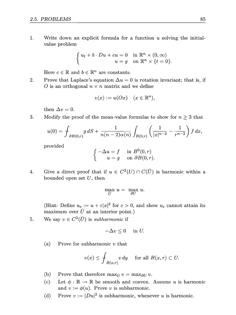 Evans - Problems Chapter 2 | PDF