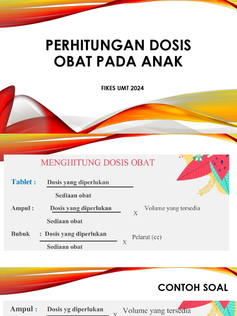 Dosis Obat Injeksi untuk Anak-anak | PDF