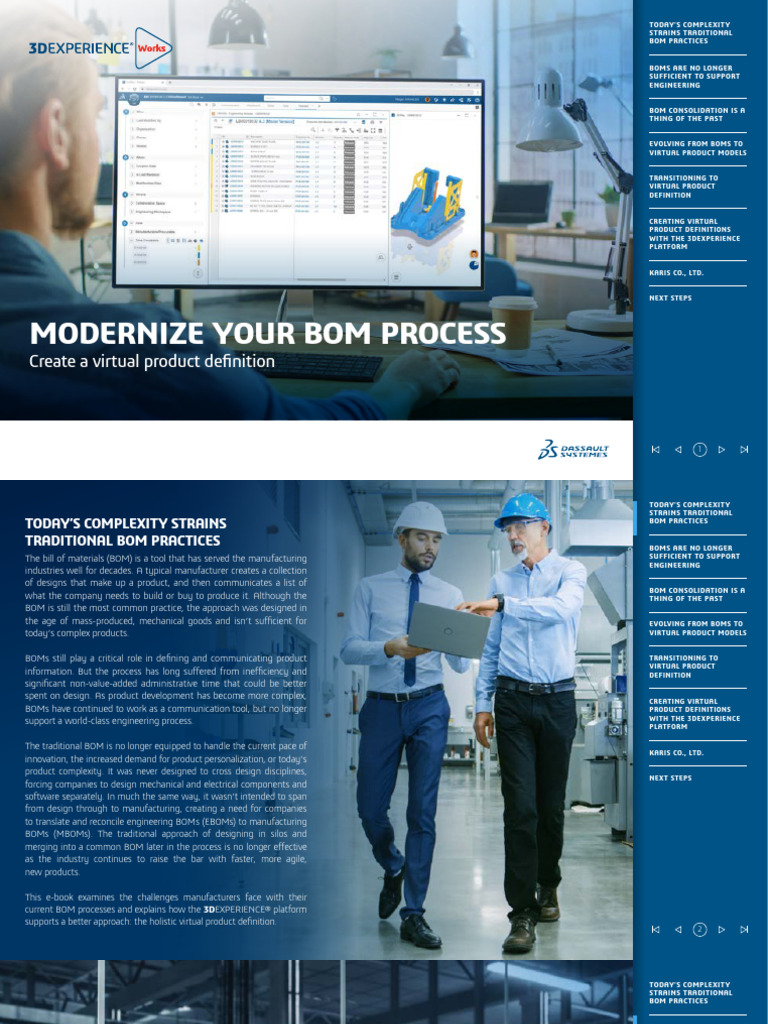 3dexperience Works Ebook Modernize Your Bom Process | PDF | Computing