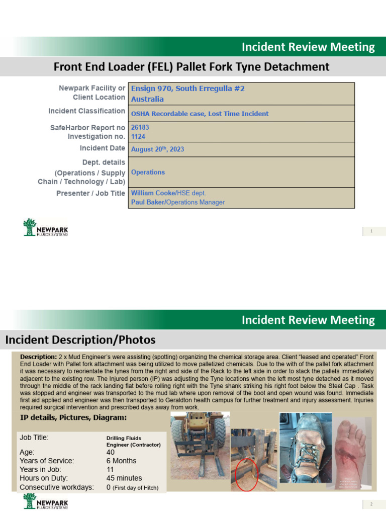 Incident Review Meeting | PDF | Pallet