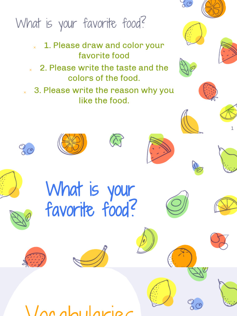 Picture Diary - Favorite Food | PDF