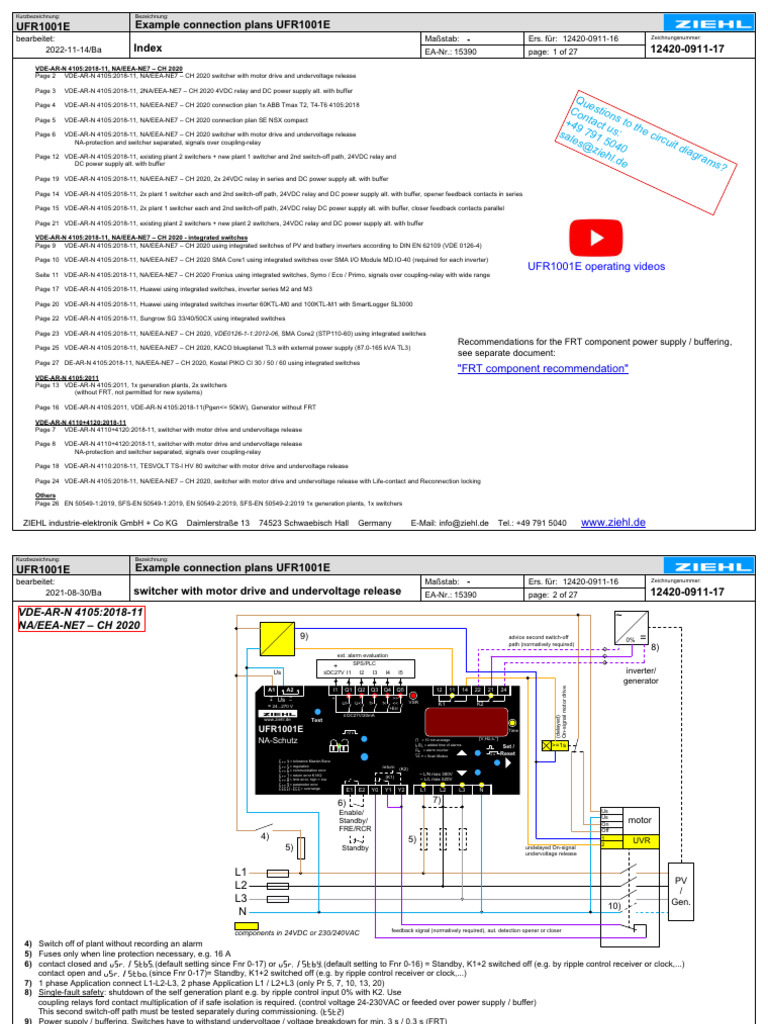 UFR1001E 41xx-2018 CP Examples ZIEHL SUNGROW ODLICAN | PDF | Electric Power | Computer Engineering