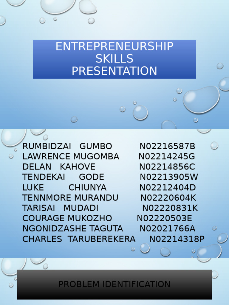 Ent Skills Presentation | PDF | Biogas | Waste