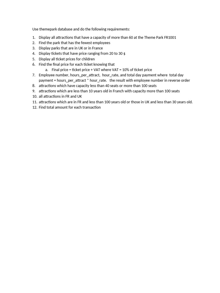 Additional Exercise Basic And Advanced Select Statements 1 Pdf