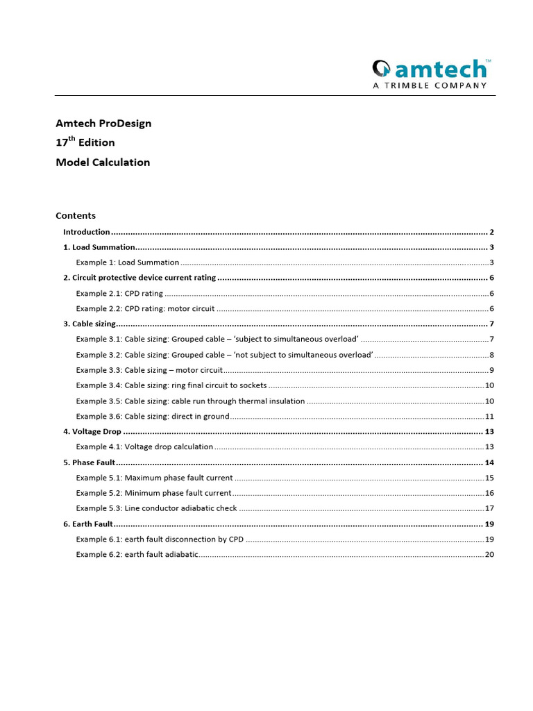 Amtech Model Calculation | PDF | Electric Current | Fuse (Electrical)