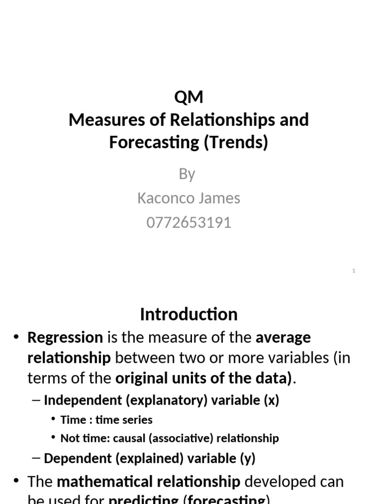 Measures of Relationships | PDF | Regression Analysis | Applied Statistics