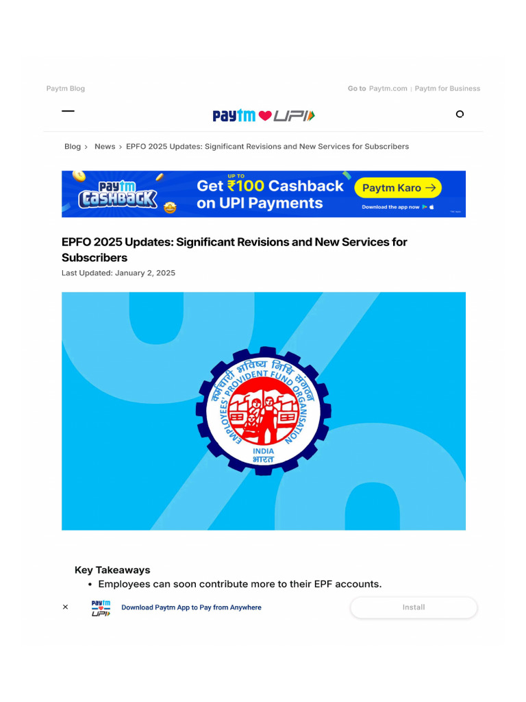 EPFO Announces New Policies for 2025_ Key Updates for Members | PDF