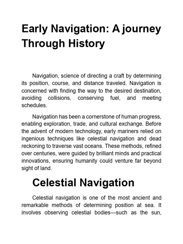 Early Navigation | PDF