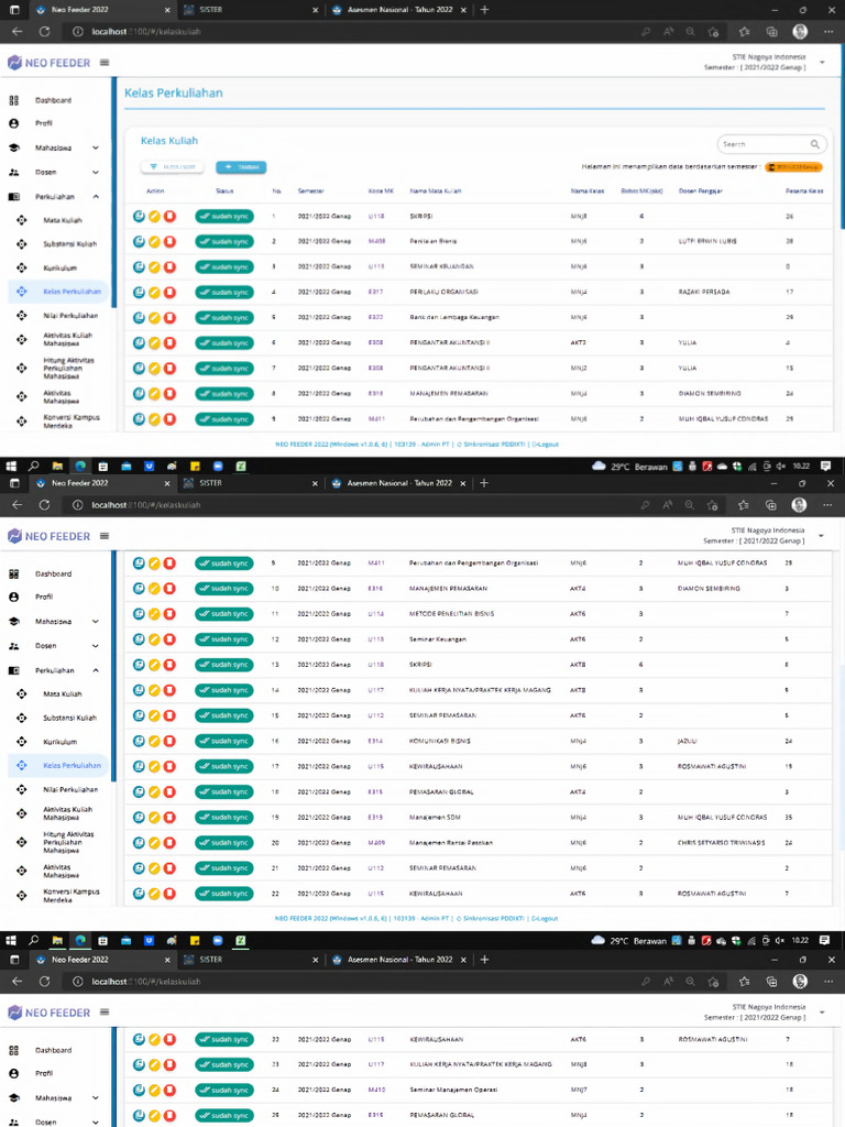 Kode Kelas Dan Kode Mata Kuliah | PDF