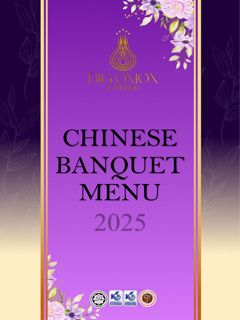 Bofc-Chinese Banquet-Menu 2025 | PDF | Chinese Cuisine | Thai Cuisine