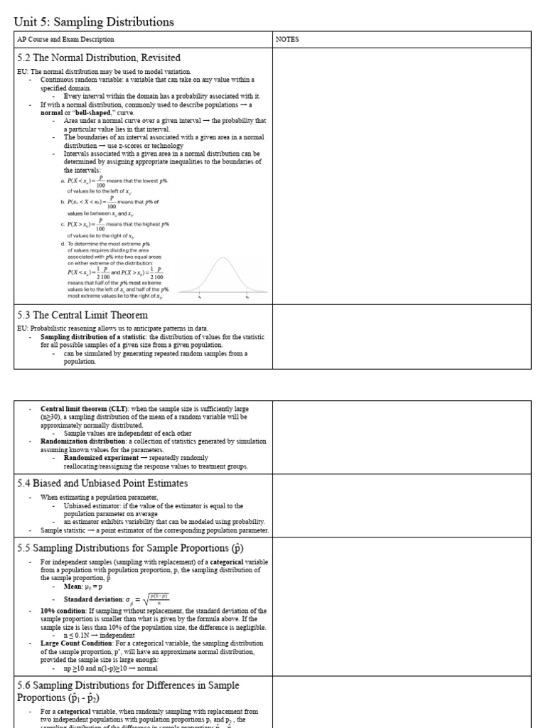 AP Stats Semester 1 Finals Prep (4) | PDF | Normal Distribution | Probability Distribution