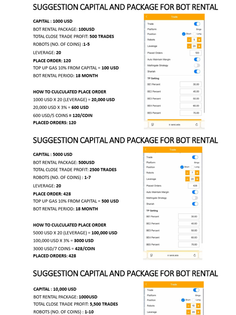Bot Rental Capital and Profit Guide | PDF | Currency | Foreign Exchange ...