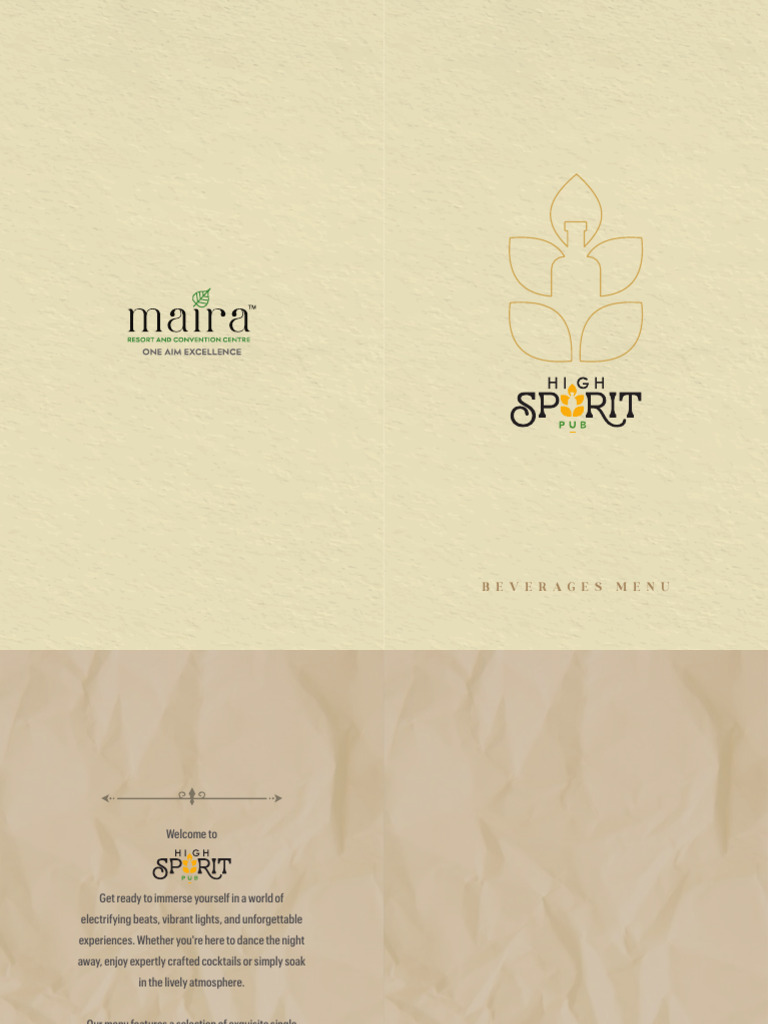 High Spirit Beverages Menu - Final | PDF | Lime (Fruit) | Edible Fruits