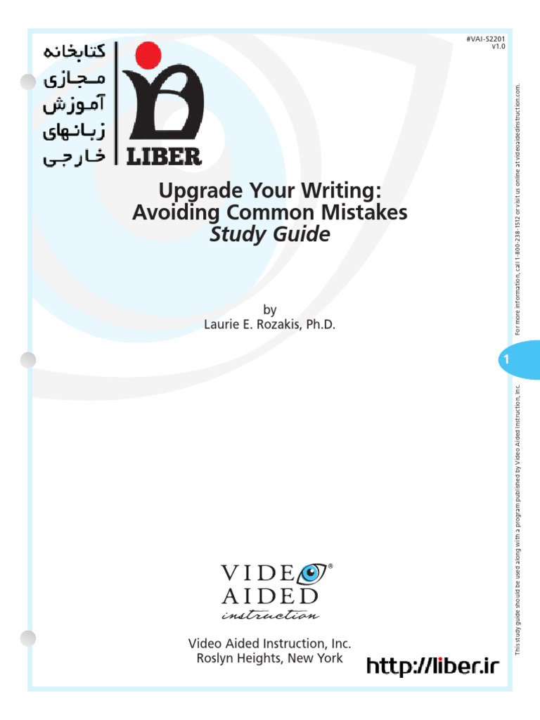 Common Writing Mistakes Study Guide | PDF | Language Mechanics | Grammar