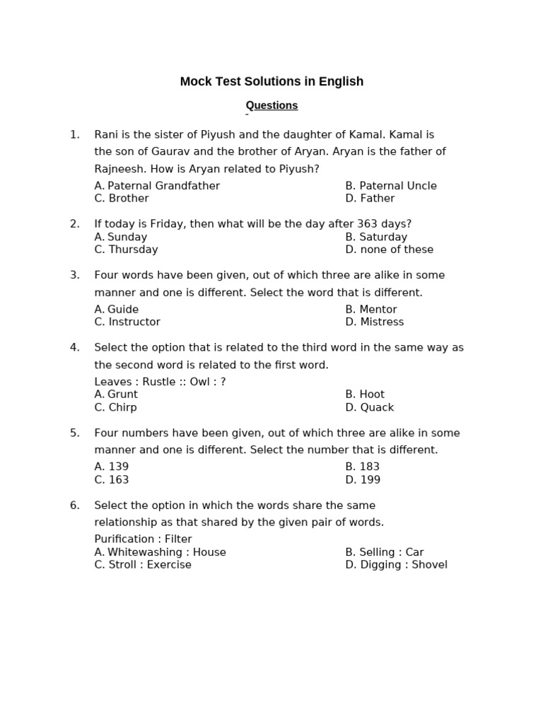 SLAT Mock 1 | PDF | Anthropology | Kinship