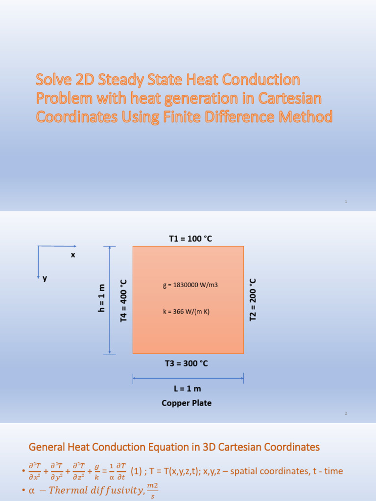 2D - Heat Conduction - Cart - Coordinates - SS - With - Heat - Gen ...