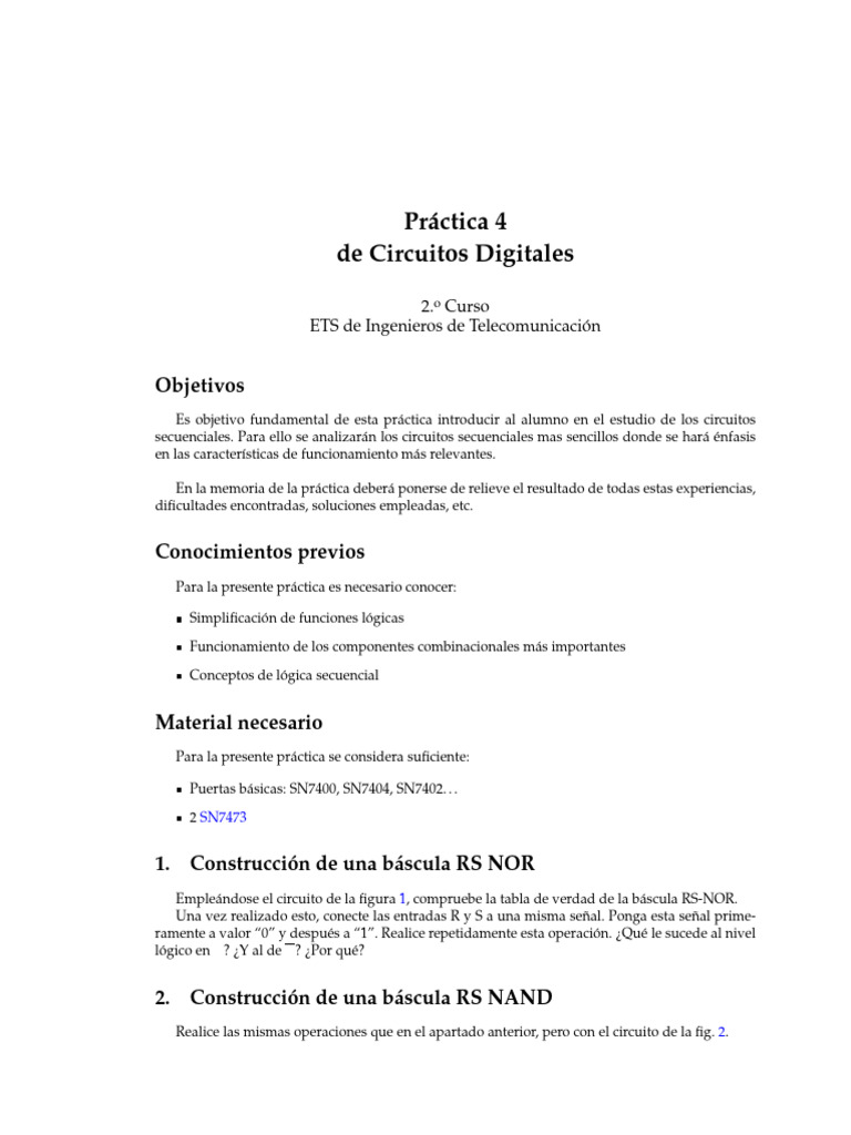 Prac 04 | PDF | Puerta lógica | Red eléctrica