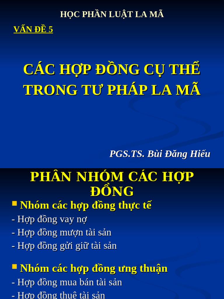 VD5 - Cac Hop Dong Cu The | PDF
