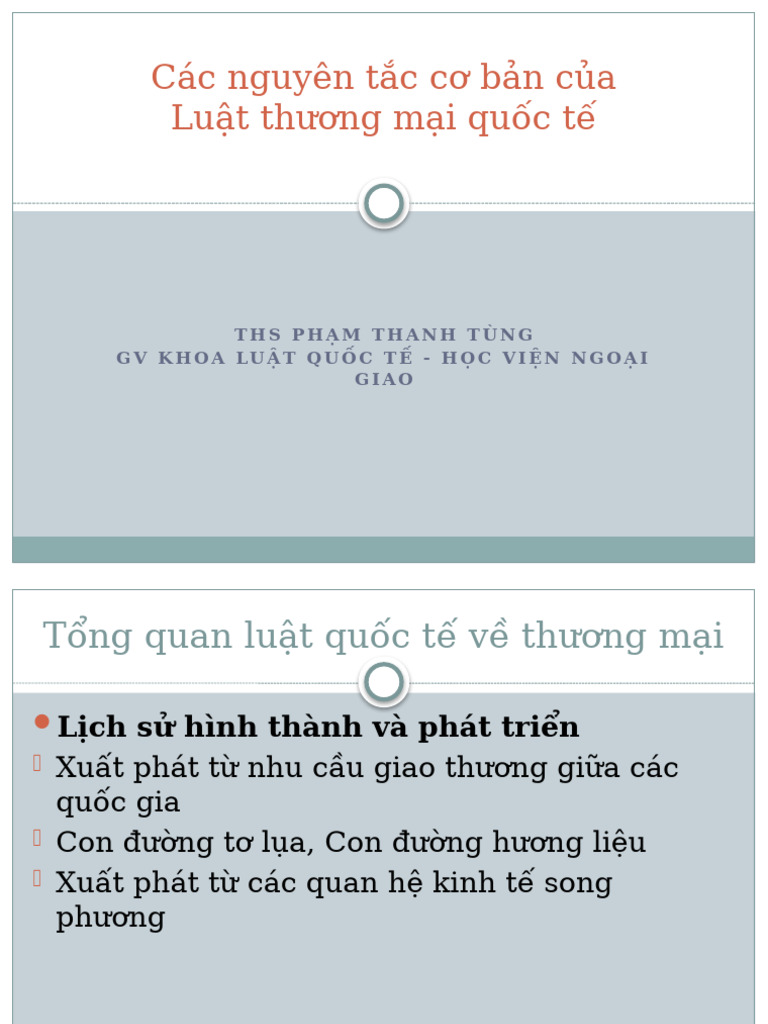 Các nguyên tắc cơ bản của LTMQT | PDF