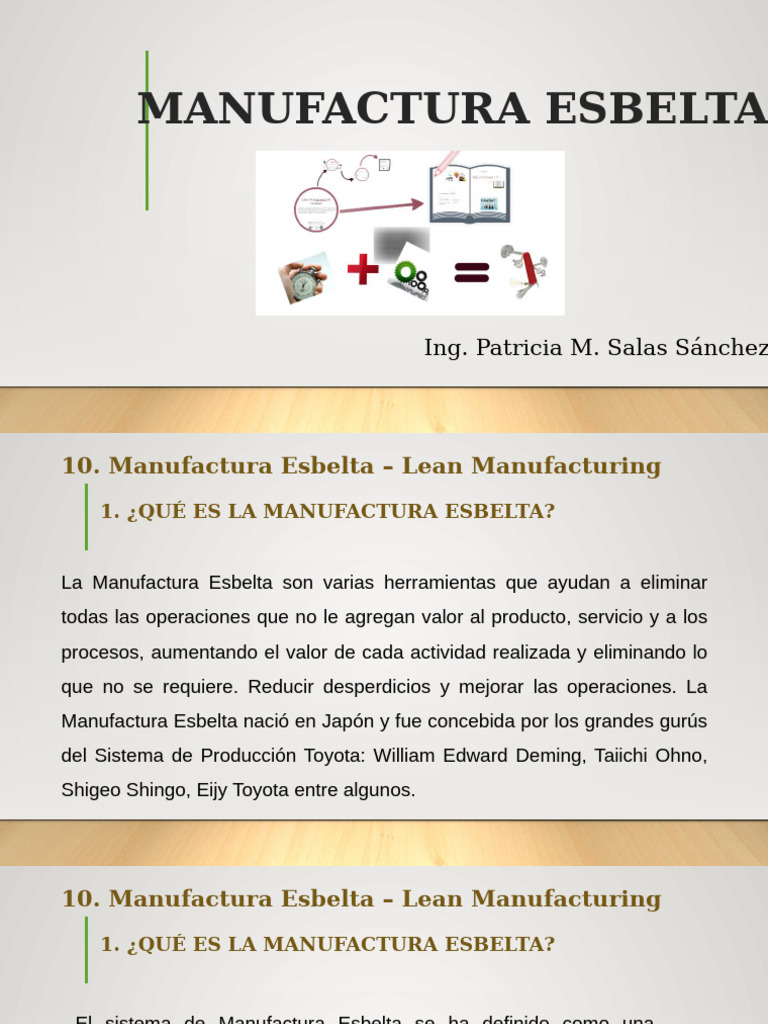 MANUFACTURA ESBELTA | PDF | Lean Manufacturing | Inventario