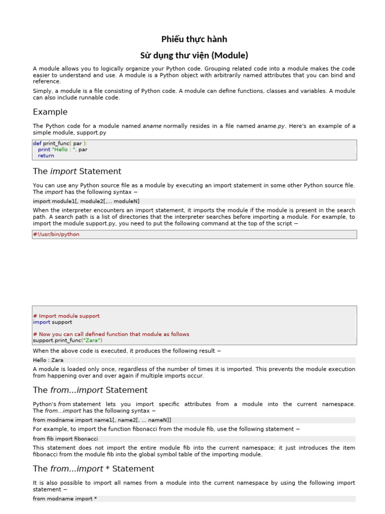 Phiếu Thực Hành - Module Time | PDF | Namespace | Variable (Computer Science)