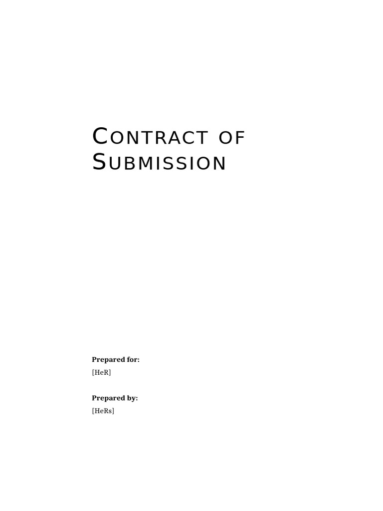 Submissive Contract Agreement | PDF | Dominance And Submission