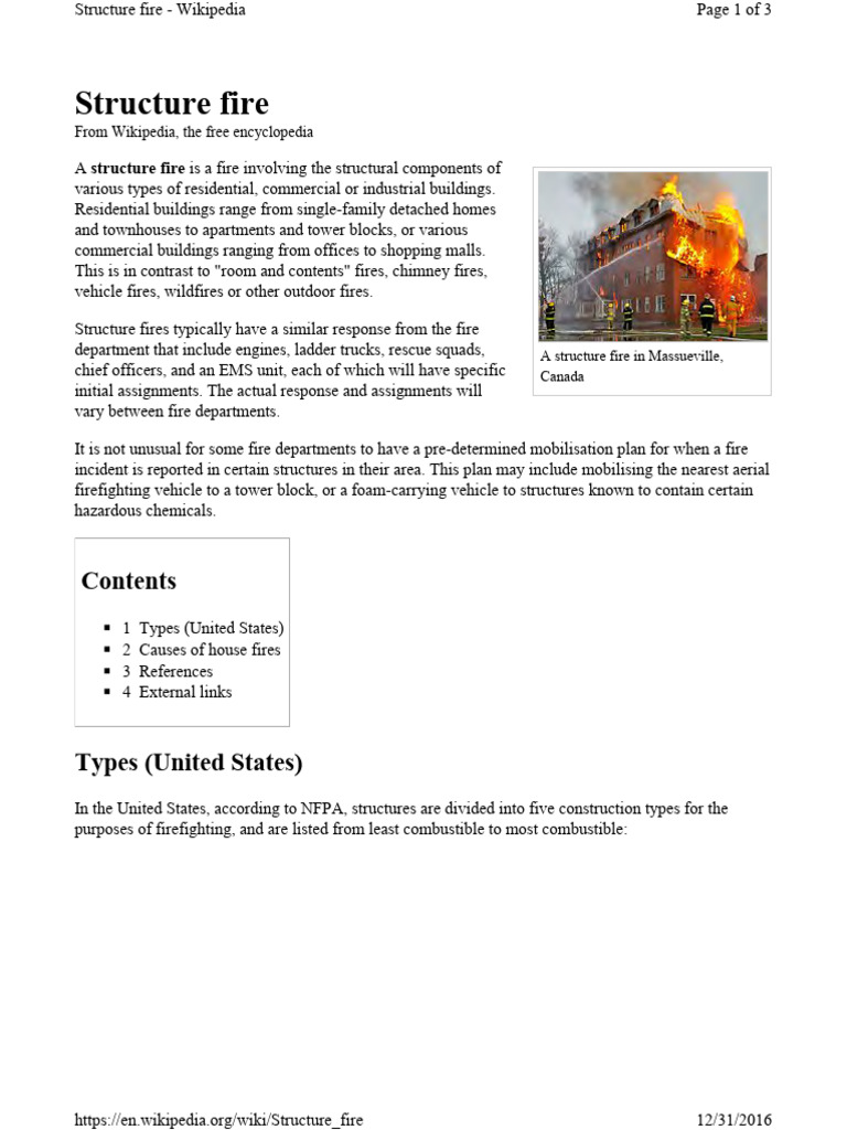 Structure Fire 2016 | PDF | Fires | Combustion