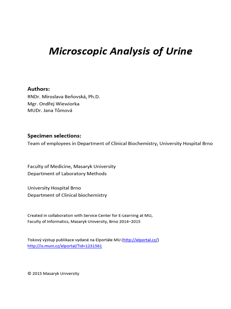 Urine analysis | PDF | White Blood Cell | Granulocyte