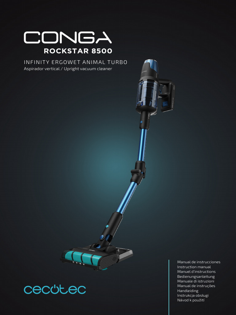 conga-rockstar-8500-infinity-ergowet-animal-turbo_user_manual_es-1 | PDF | Aspiradora | Agua