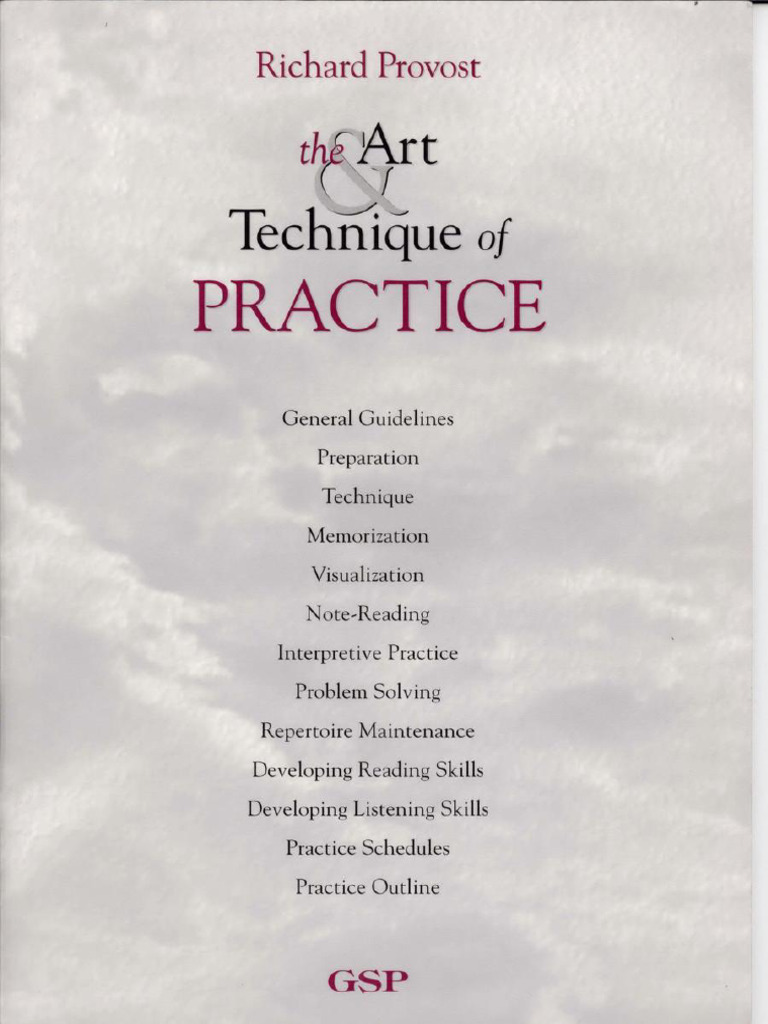 The Art and Technique of Practice | PDF