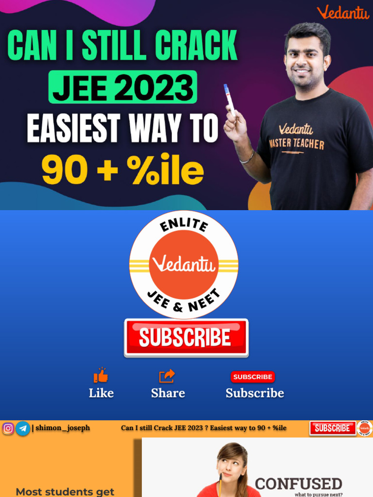 Can I still Crack JEE 2023 _ Easiest way to 90 + %ile | PDF | Chemistry ...