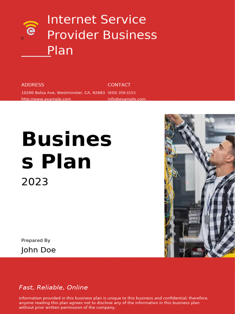 Internet Service Provider Business Plan | PDF | Equity (Finance ...