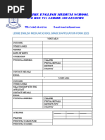 Grade 8 Application Form 2026 WHS | PDF