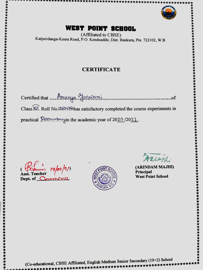 Accounts Project | PDF