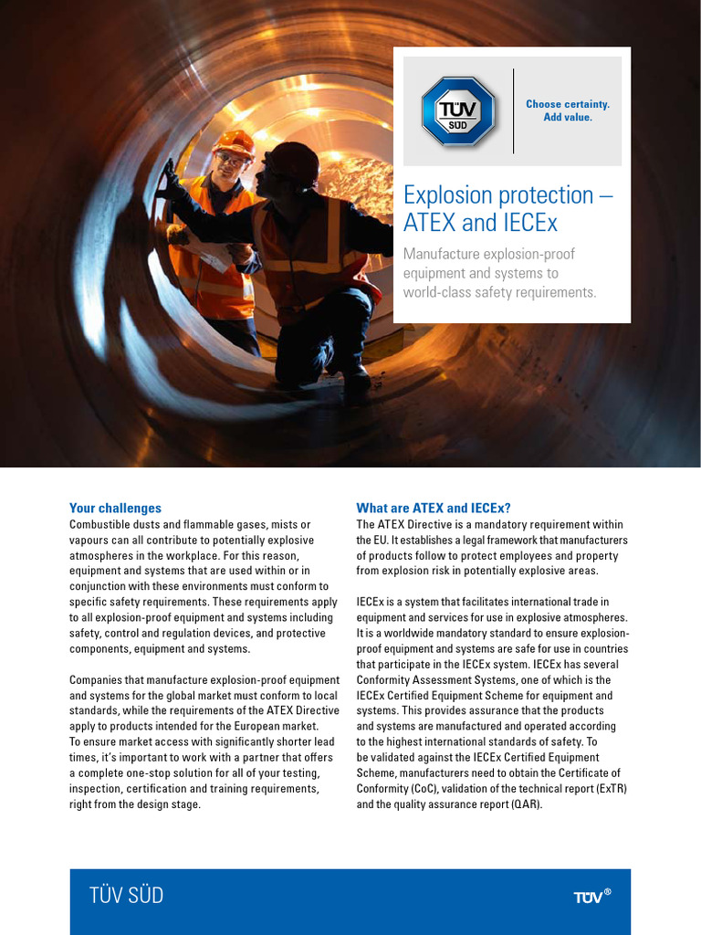 Tuv Sud Explosion Protection Atex and Iecex | PDF | Safety