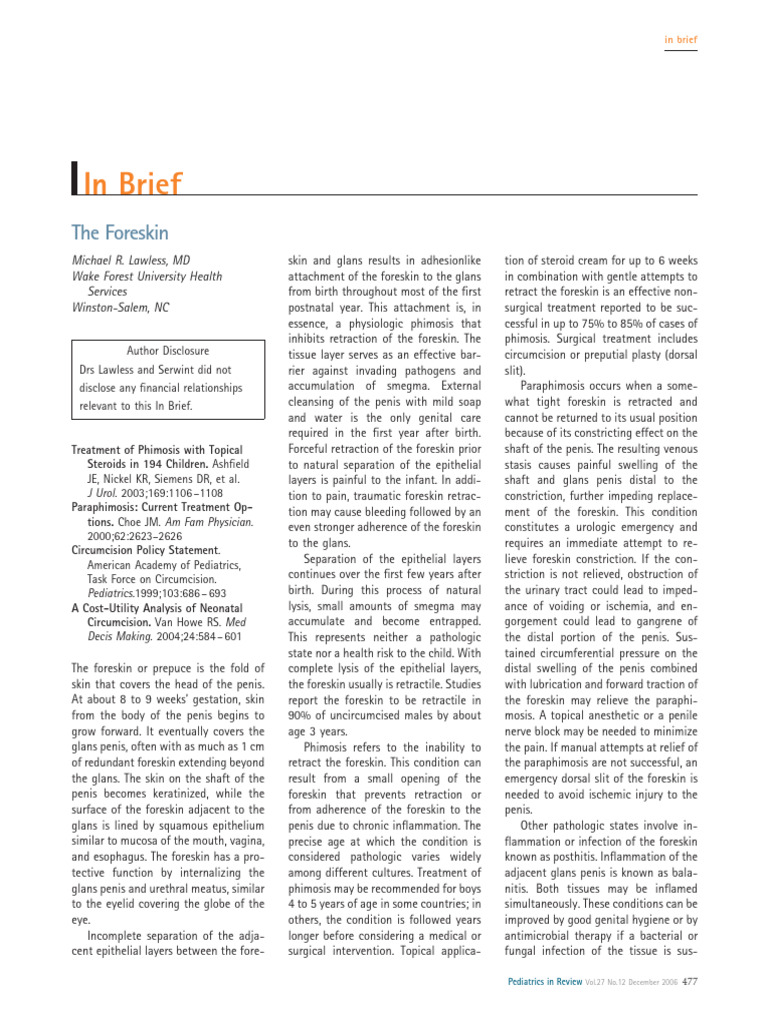 Understanding Foreskin Conditions and Care | PDF | Circumcision | Human ...