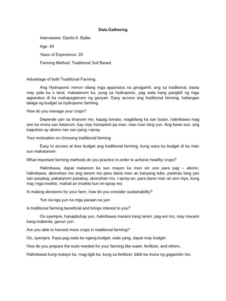 Data Gathering | PDF