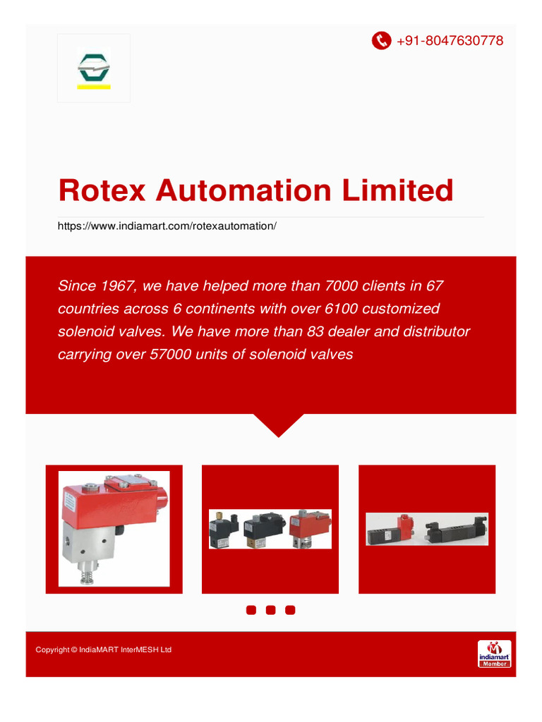 Rotex Automation Limited | PDF | Valve | Chemical Engineering