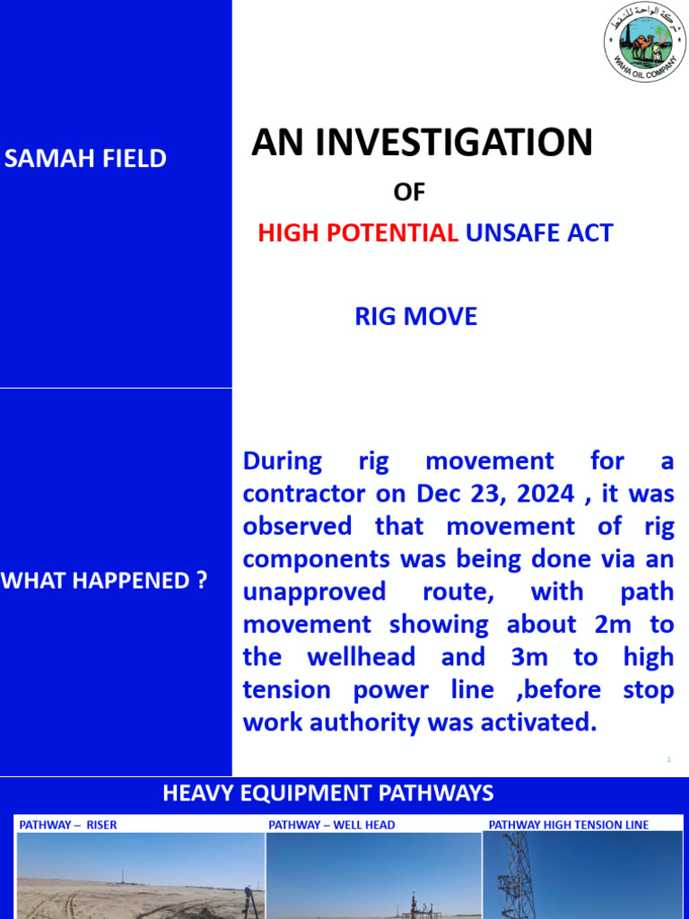 Unsafe Act - Rig Move | PDF