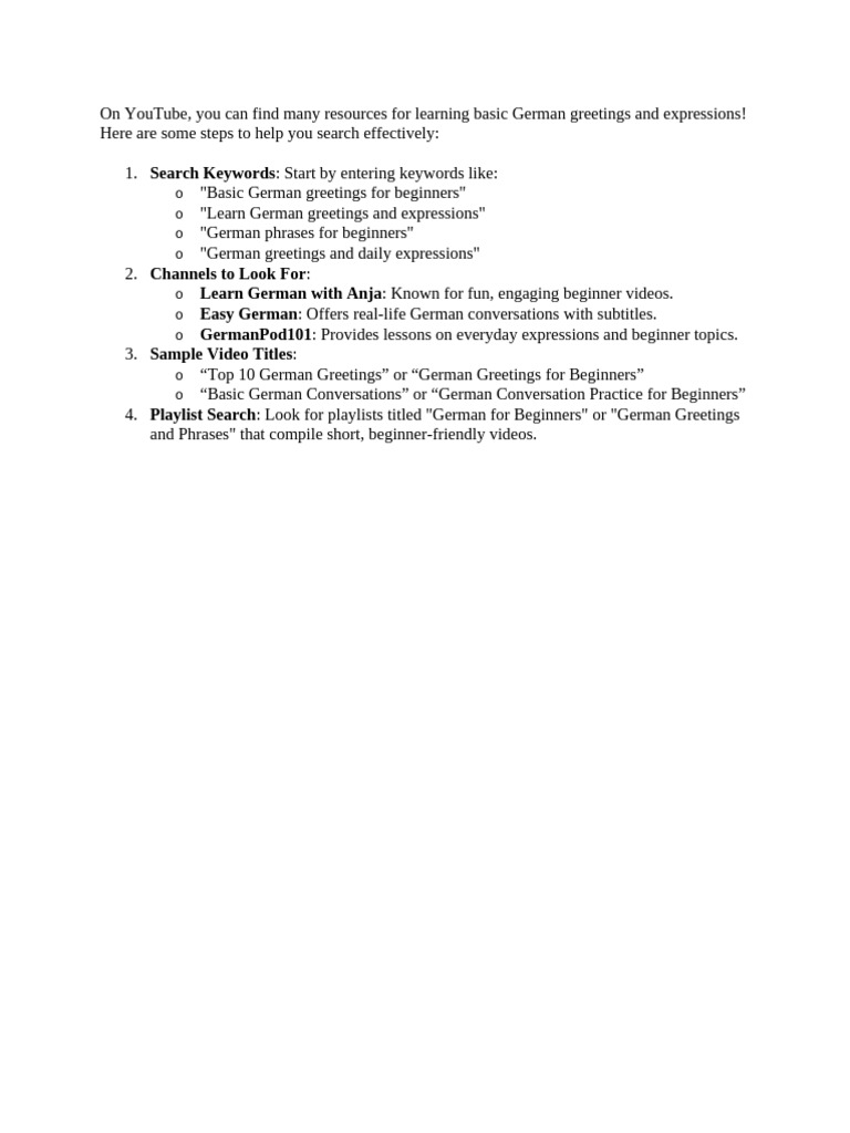 Basic German Greetings and Expressions! | PDF