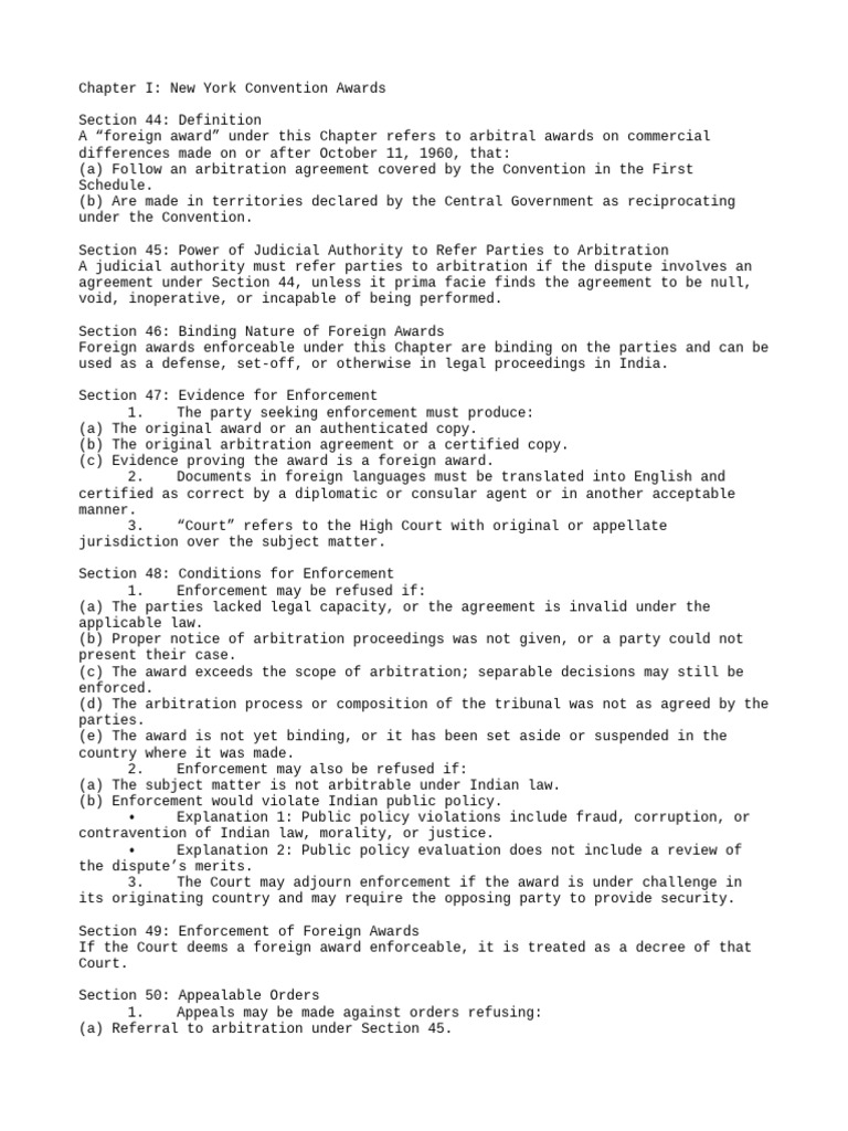 New York convention | PDF | Arbitration | Courts New York convention | PDF | Arbitration | Courts