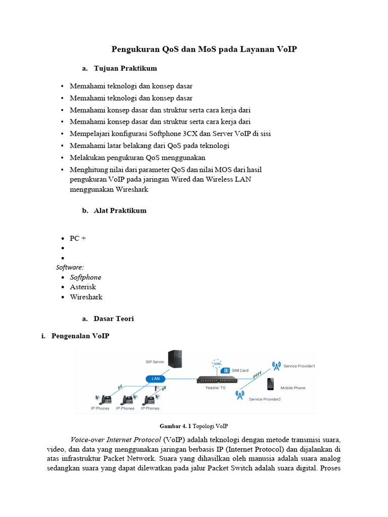 Pengukuran QoS dan MoS VoIP | PDF