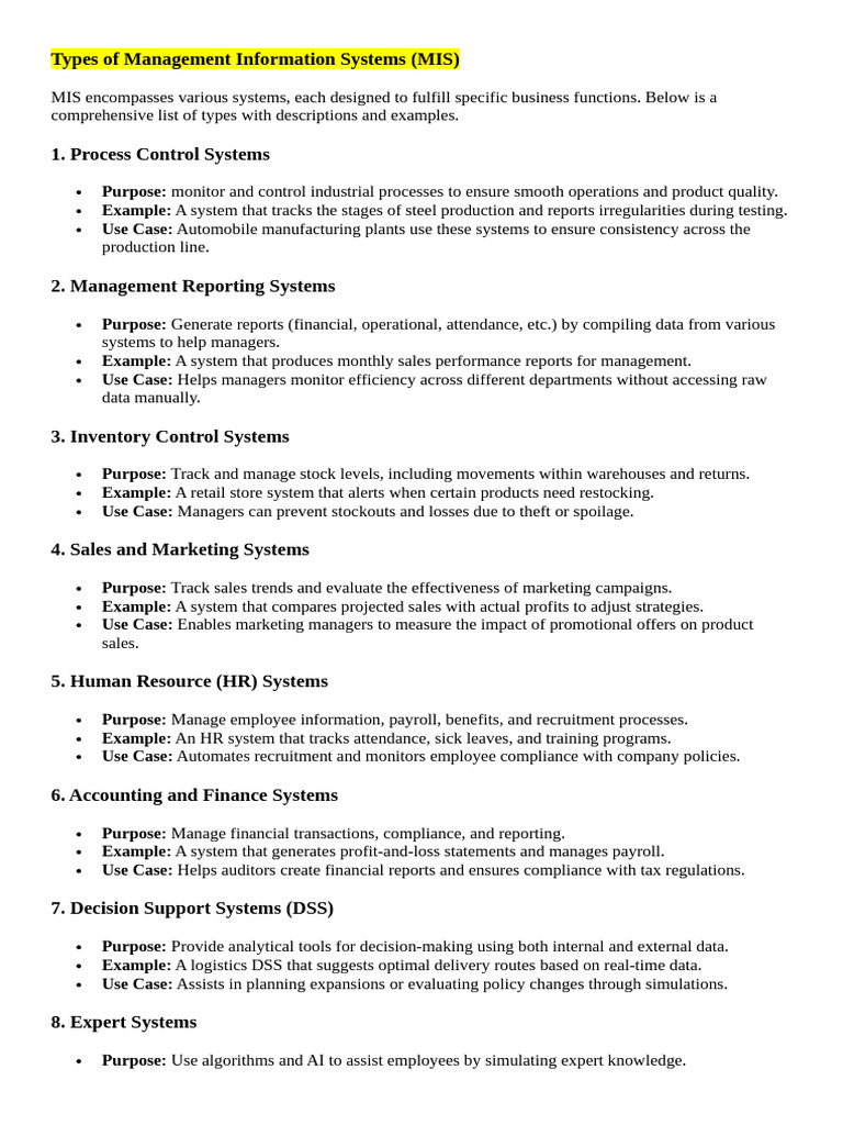 mis notes | PDF | Software Testing | Enterprise Resource Planning