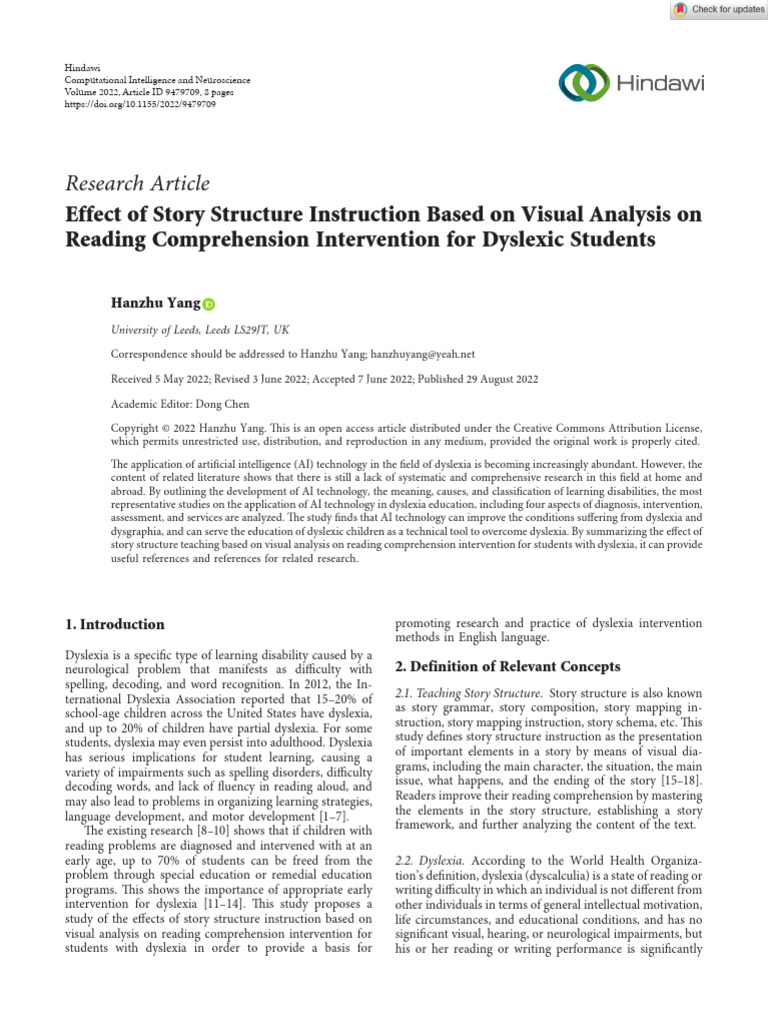 Effect Of Story Structure Instruction Based On Visual Analysis Pdf