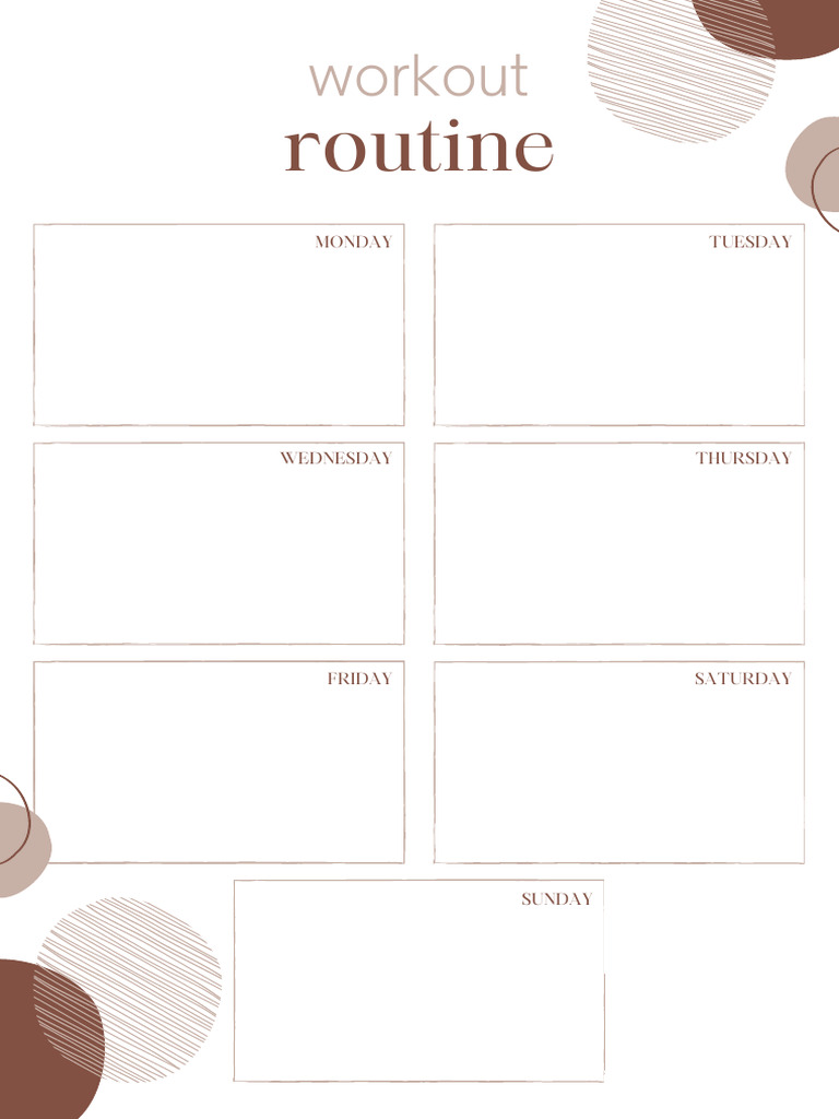 Weekly Workout Routine Planner | PDF