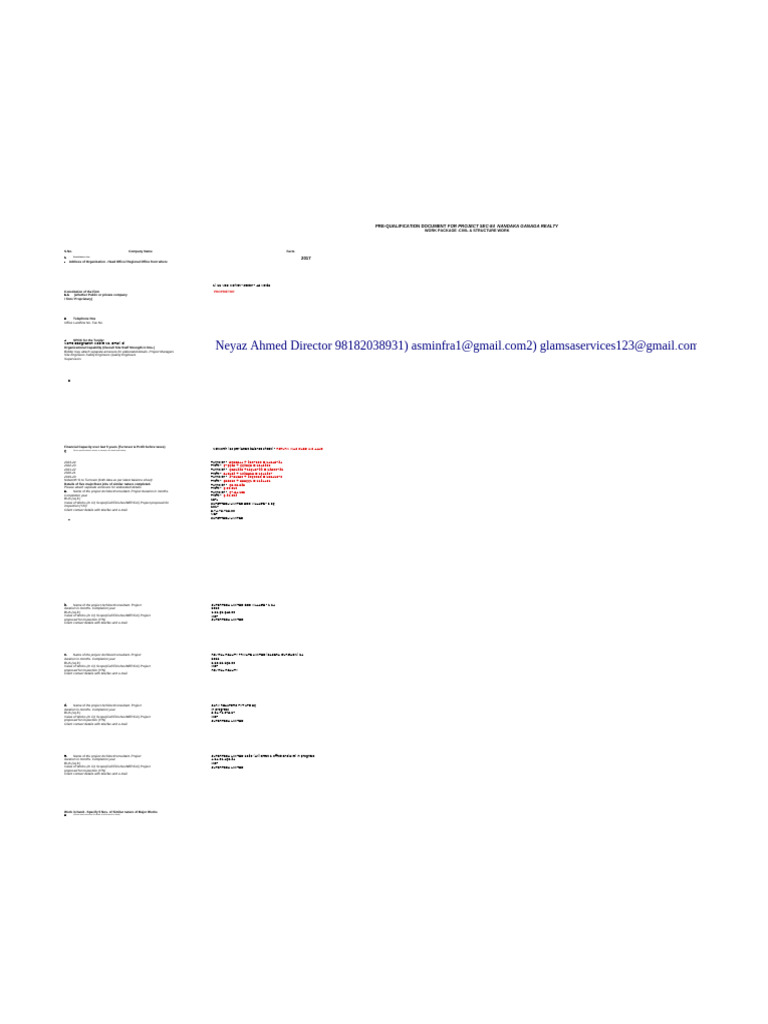 PQ - Form for Bidders | PDF