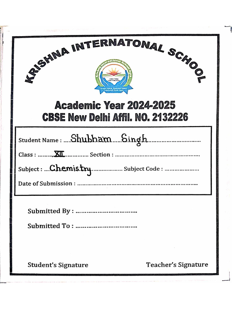 Chemistry Lab File | PDF