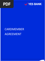 YES Bank Credit Card Terms & Charges | PDF | Credit Card | Banks