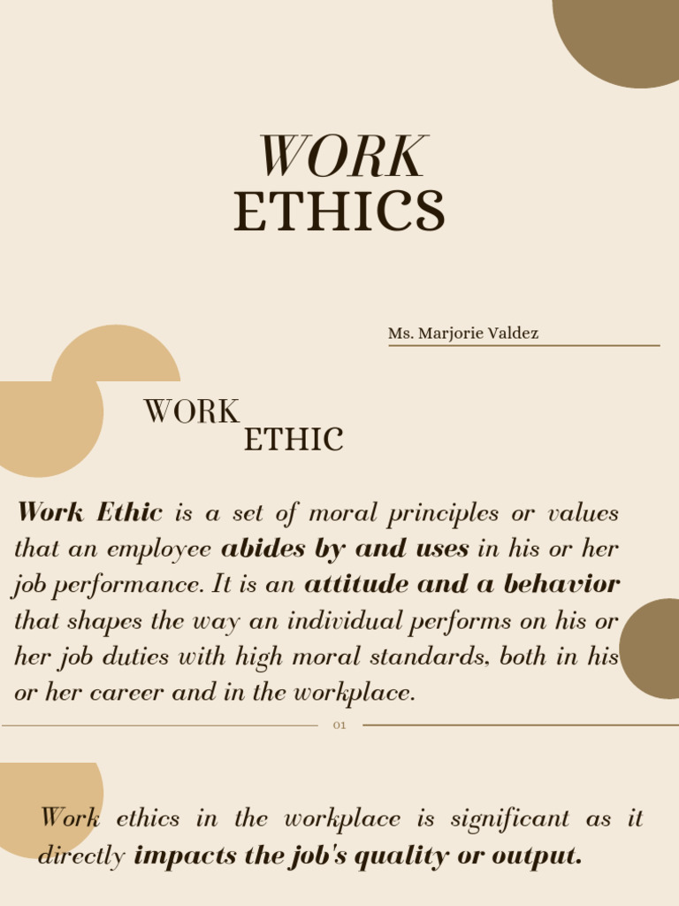 WORK ETHICS | PDF | Occupational Safety And Health | Employment